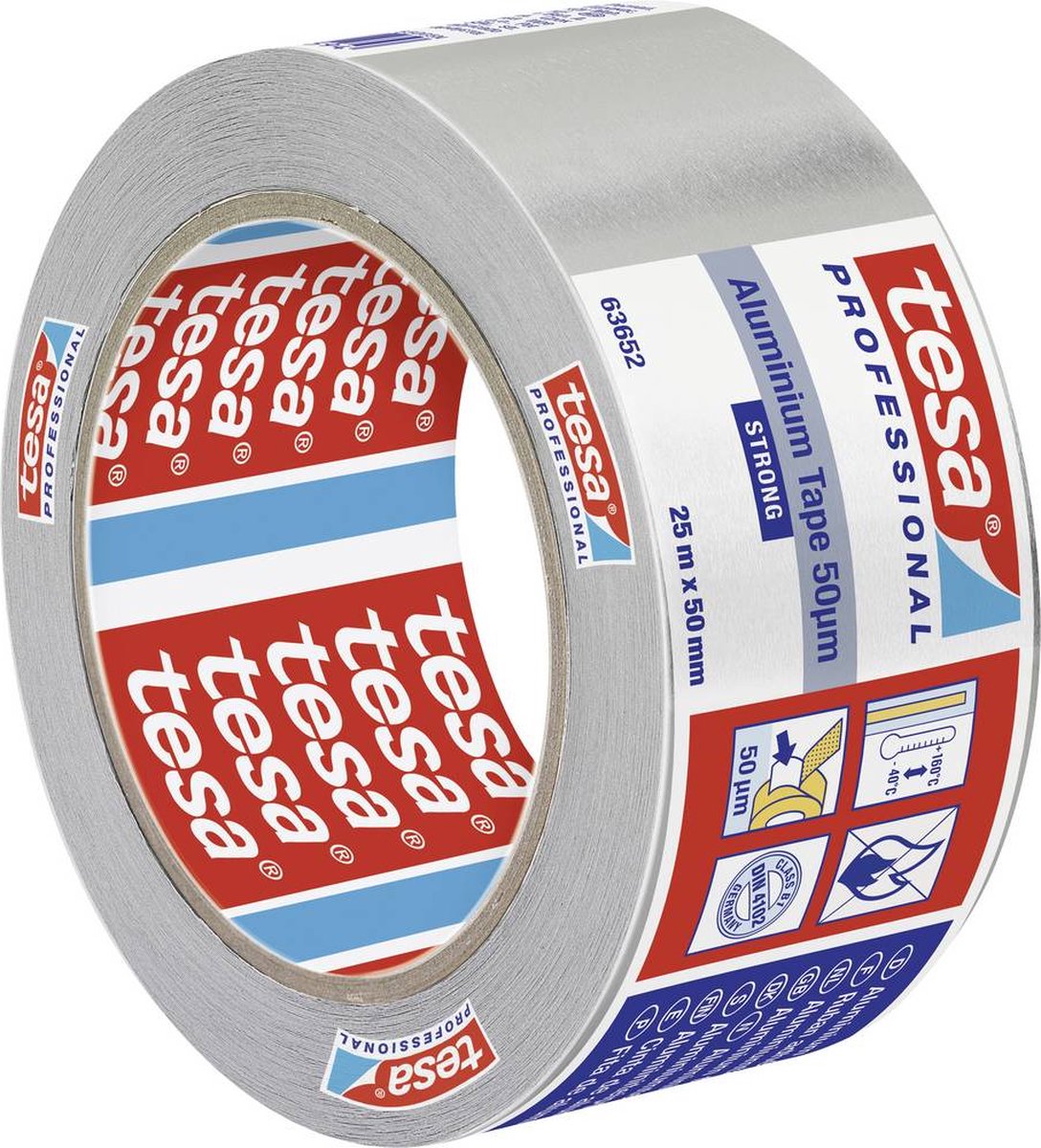 tesa STRONG 63652-00001-00 Aluminium tape Zilver (l x b) 25 m x 50 mm 1 ...