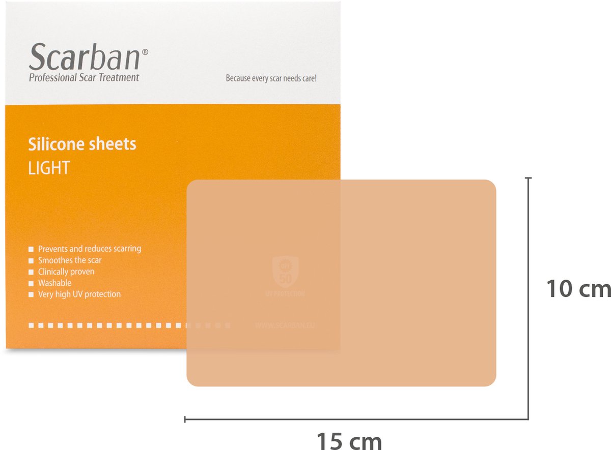 Scarban Light siliconenpleister 10 x 15 cm | vermindert littekens en ...