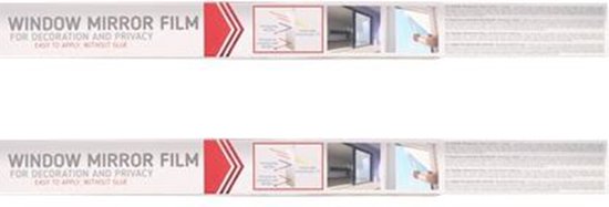 Raamfolie spiegel - Zilver / Transparant - Folie - 200 x 50 cm - Set ...