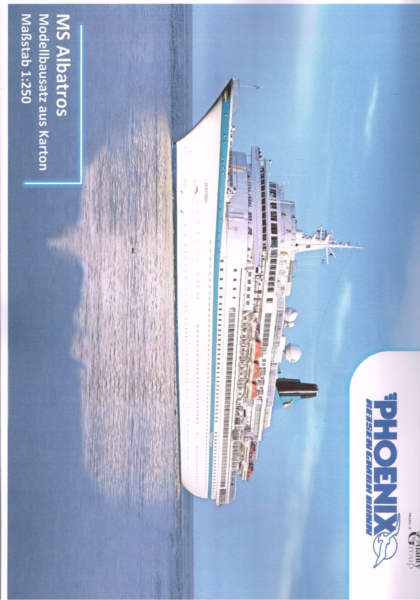 bouwplaat, modelbouw in karton van het cruiseschip Albatros, schaal 1/ ...