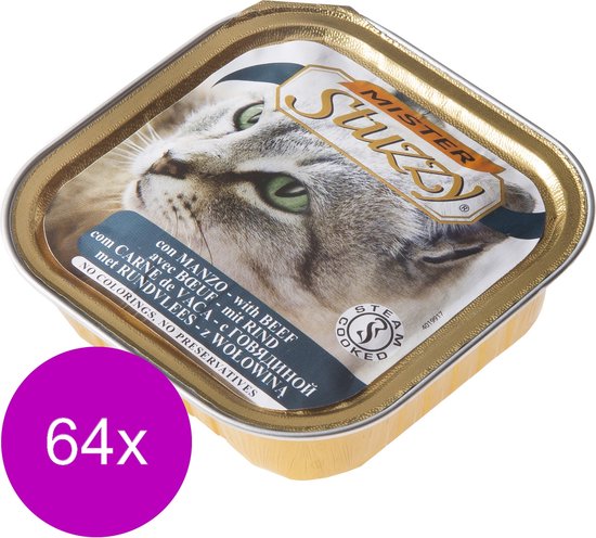 Mister Stuzzy Cat Paté 100 g - Kattenvoer - 64 x Rund | bol