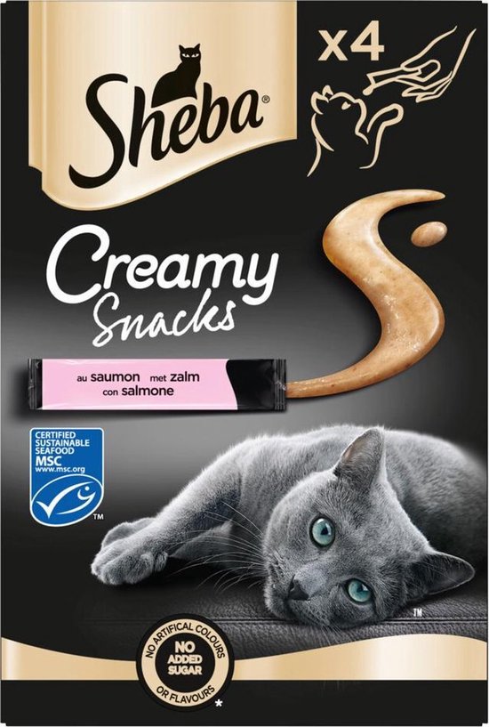 Sheba Creamy snack zalm 5x 4stuks | bol