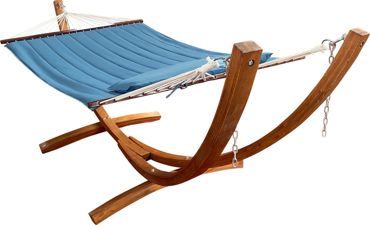 AXI Hawaii Hangmat set - Blauwe hangmat met FSC houten frame - max. 250 ...
