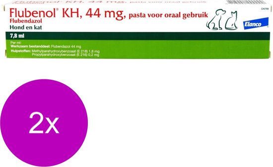 Flubenol Ontwormingspasta Hond Kat - Anti wormenmiddel - 2 x 7.5 ml | bol