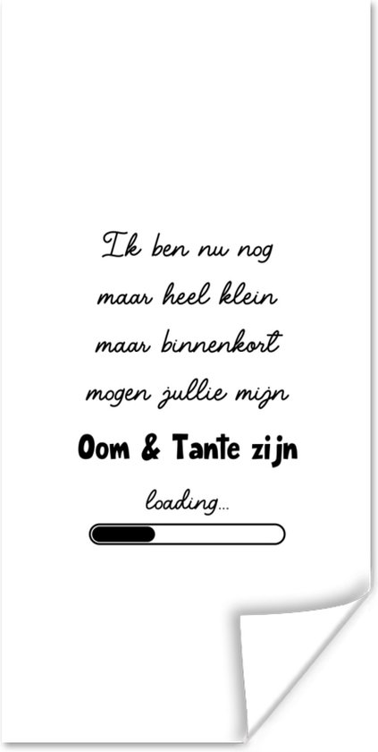 Poster 'Oom en tante zijn' - Spreuken - Quotes - 60x120 cm | bol
