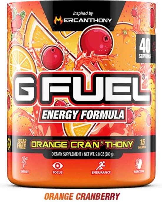 GFUEL Orange Cranthony Tub (40 servings) | bol.com