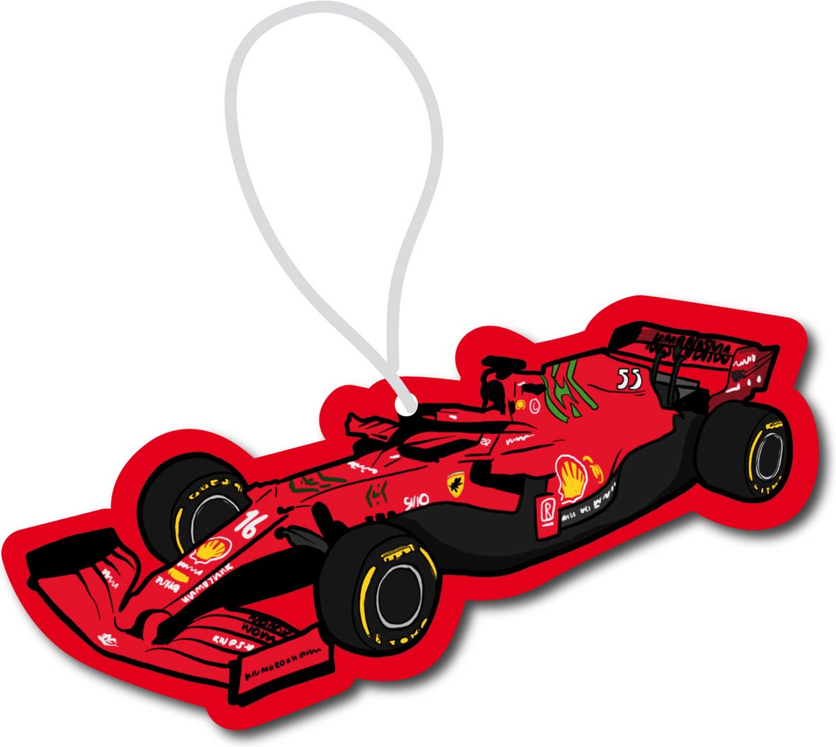 Racewagen Ferrari - Auto geurtje - Auto Parfum - Air Freshener ...