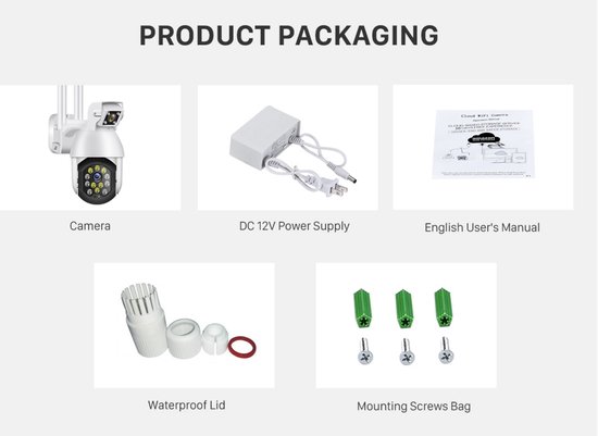 ﻿Teceye- Beveiligingscamera - Voor buiten - + 32GB Sd kaart - Beveiligingscamera... | bol