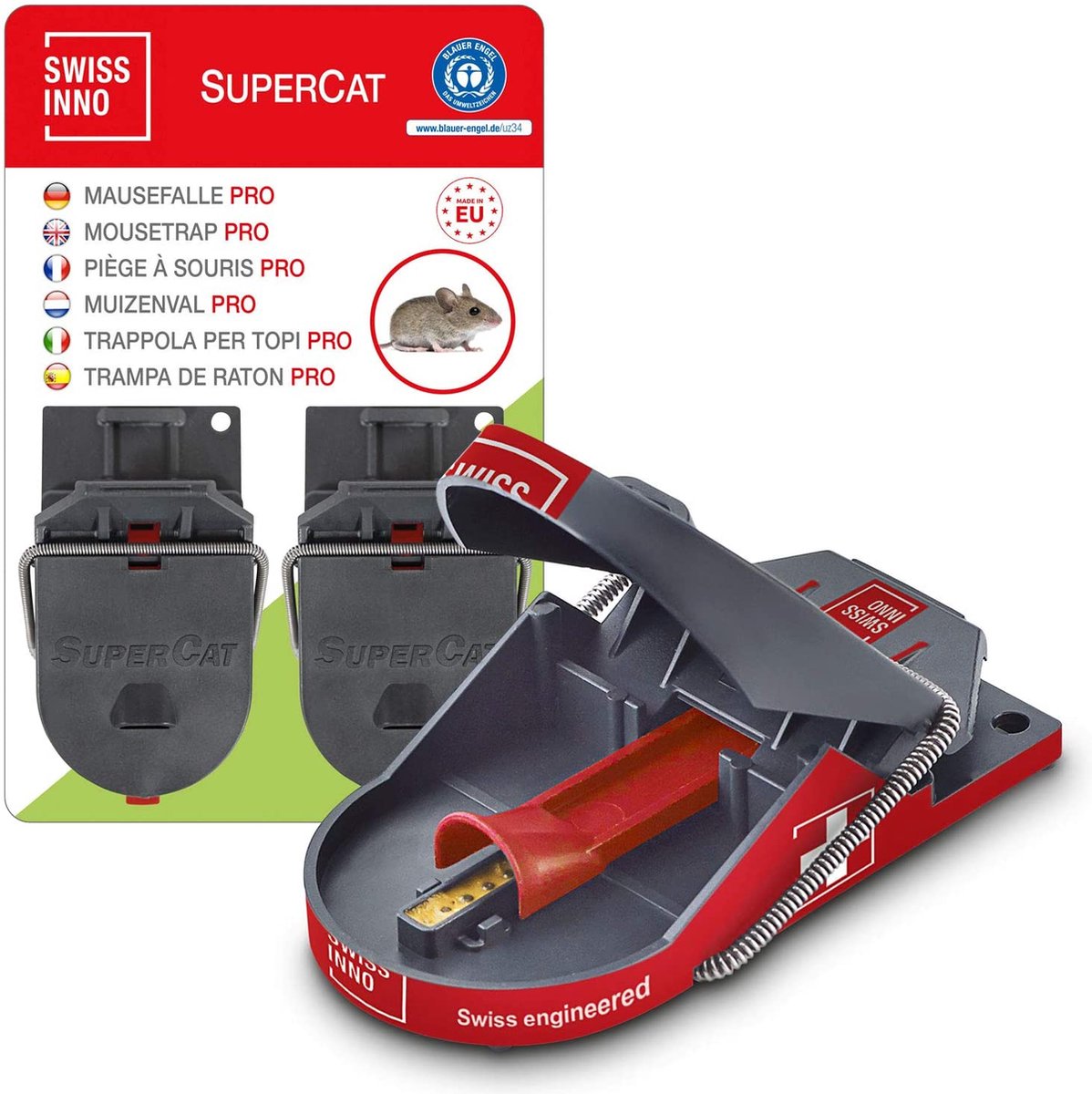 Swissinno SuperCat Pro Muizenval Functies: Lokstof 2 stuk(s) | bol