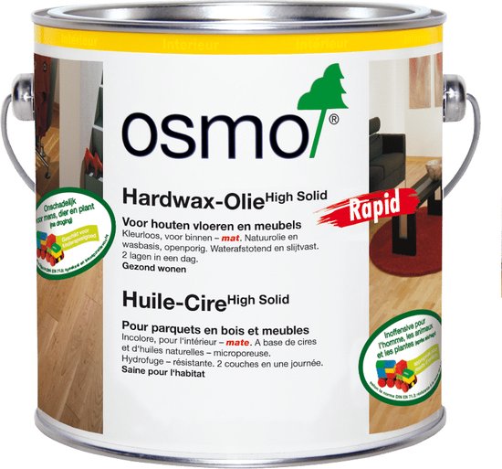 Osmo Hardwax Olie Rapid 3262 Kleurloos Mat | 0.75 Liter | Vloerolie | Binnenhout |... | bol