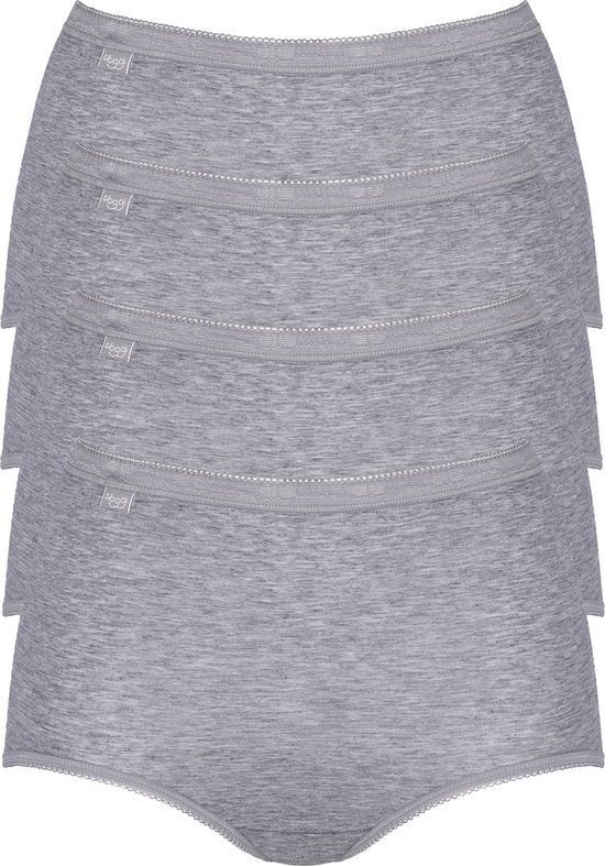 Sloggi Basic Maxi 4-Pack dames slip (3+1 Gratis) - 58 - Grijs | bol