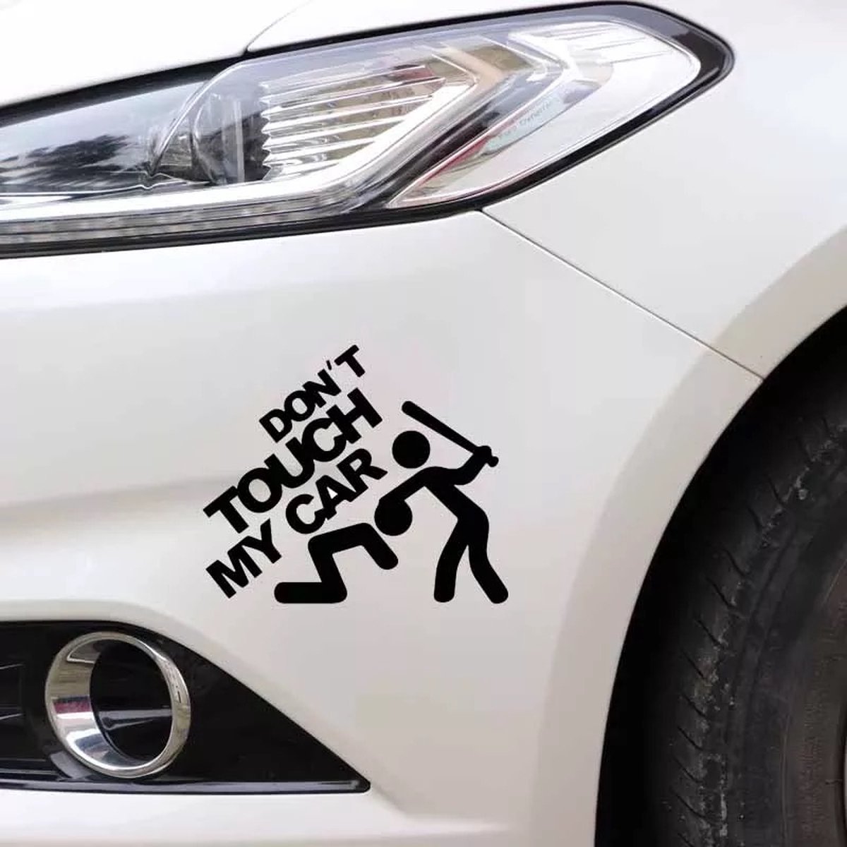 Don't Touch My Car Sticker - Grappige Auto Sticker - 1 Stuk - Zwarte ...