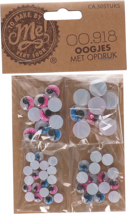 Oogjes met opdruk | Wiebeloogjes | Googly eyes | 50 stuks | Knutselen ...
