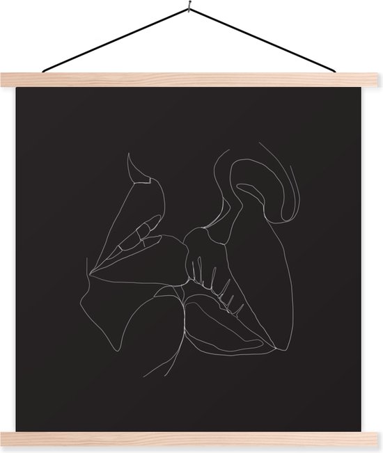 Posterhanger incl. Poster - Schoolplaat - Line art - Relatie - Liefde ...