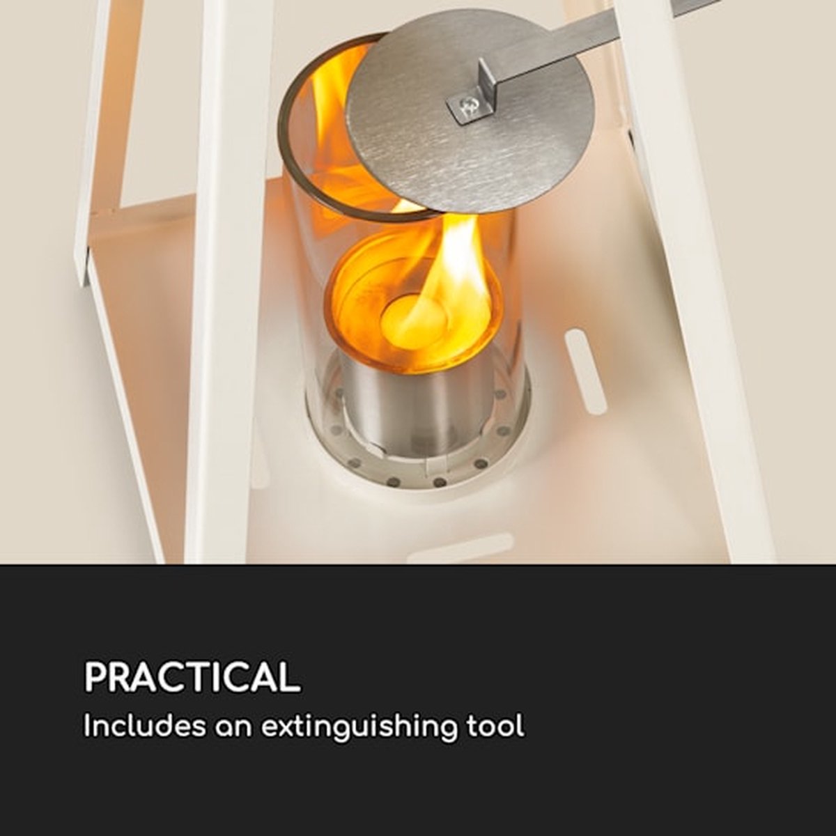 blumfeldt Fiamme Triangolo bio-ethanol sfeer lantaarn - set van 2 - rvs ...