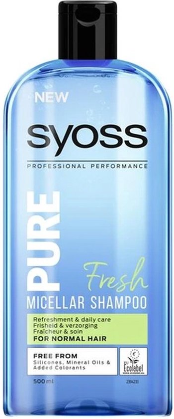 Syoss Pure Fresh Micellar Shampoo 500 ml | bol.com