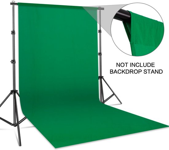 Green Screen Doek - 2 x 3 Meter - Fotostudio - Game Scherm - Green ...