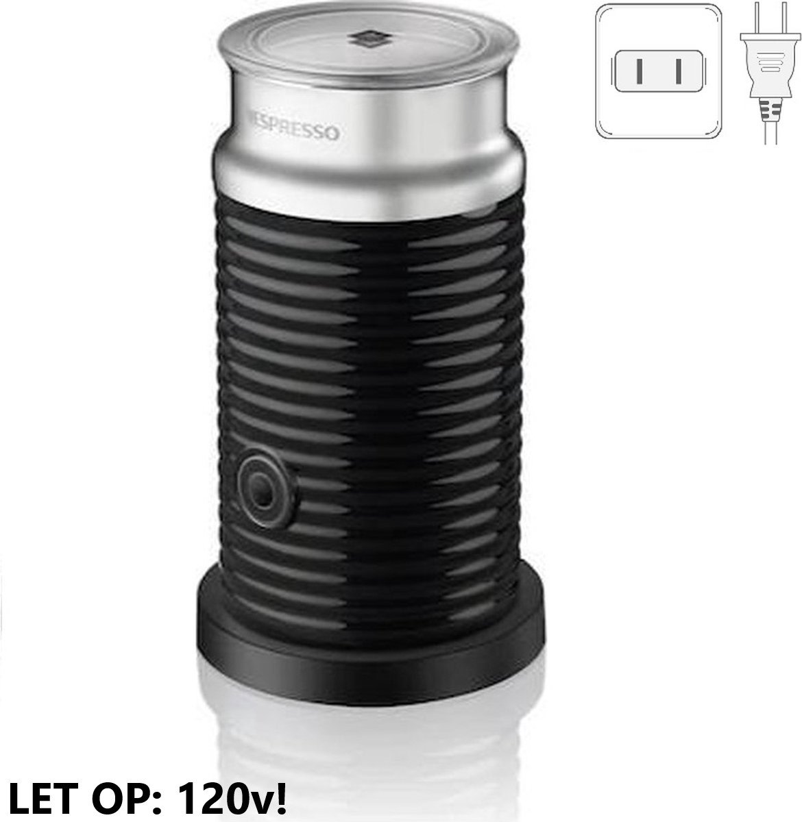 Nespresso Melkopschuimer Aeroccino 3 - Zwart - (Amerikaanse Stekker ...