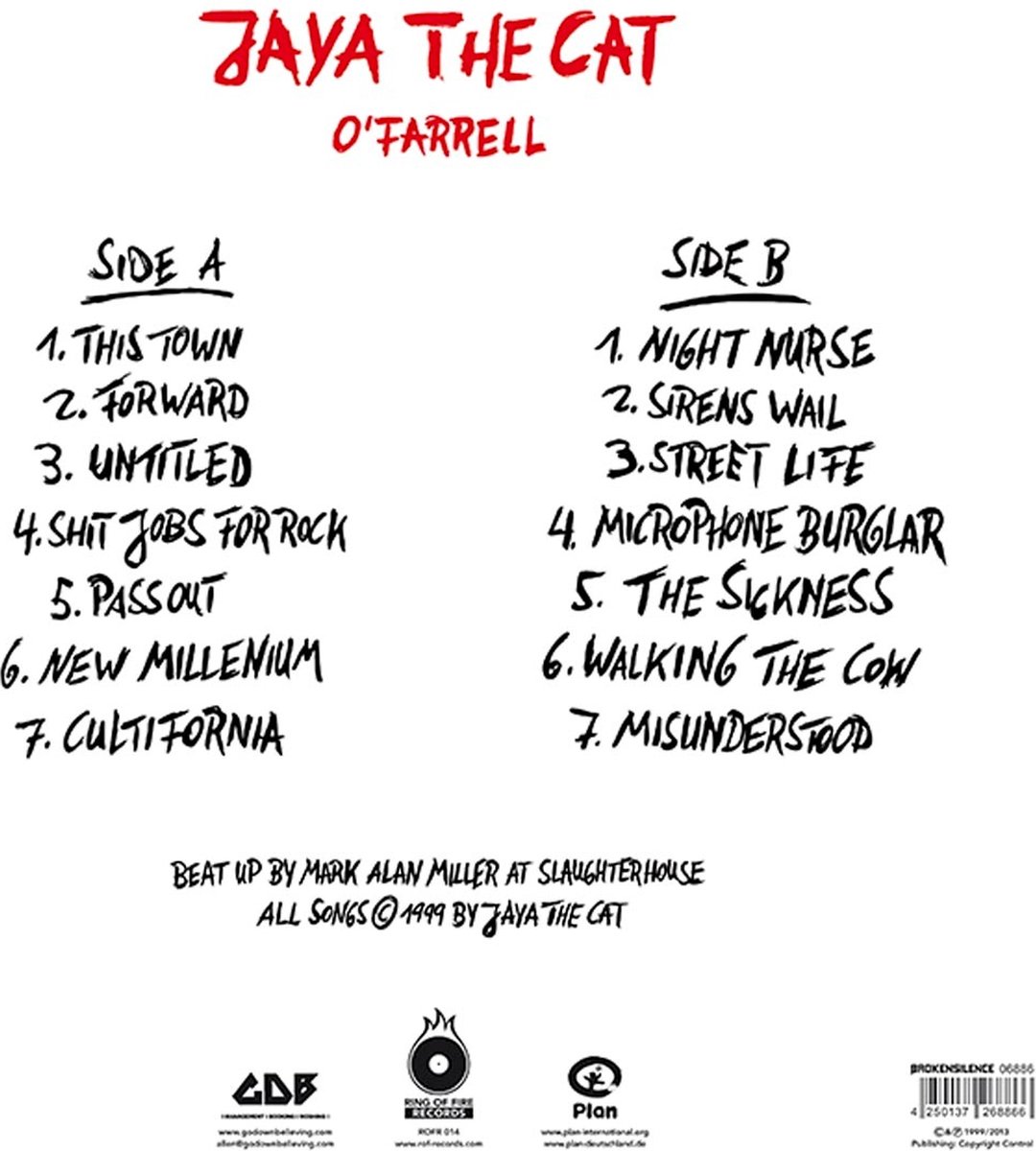 Jaya The Cat - O'farrell (LP), Jaya The Cat | LP (album) | Muziek | bol.com