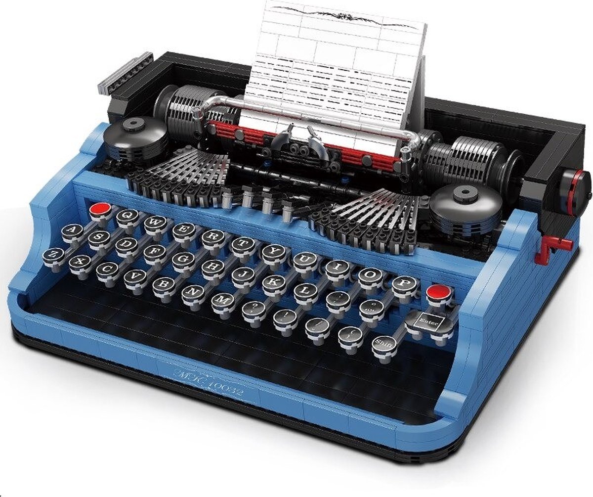 Typemachine Bouwpakket - 2139 Bouwstenen - DIY Puzzel - Typewriter ...