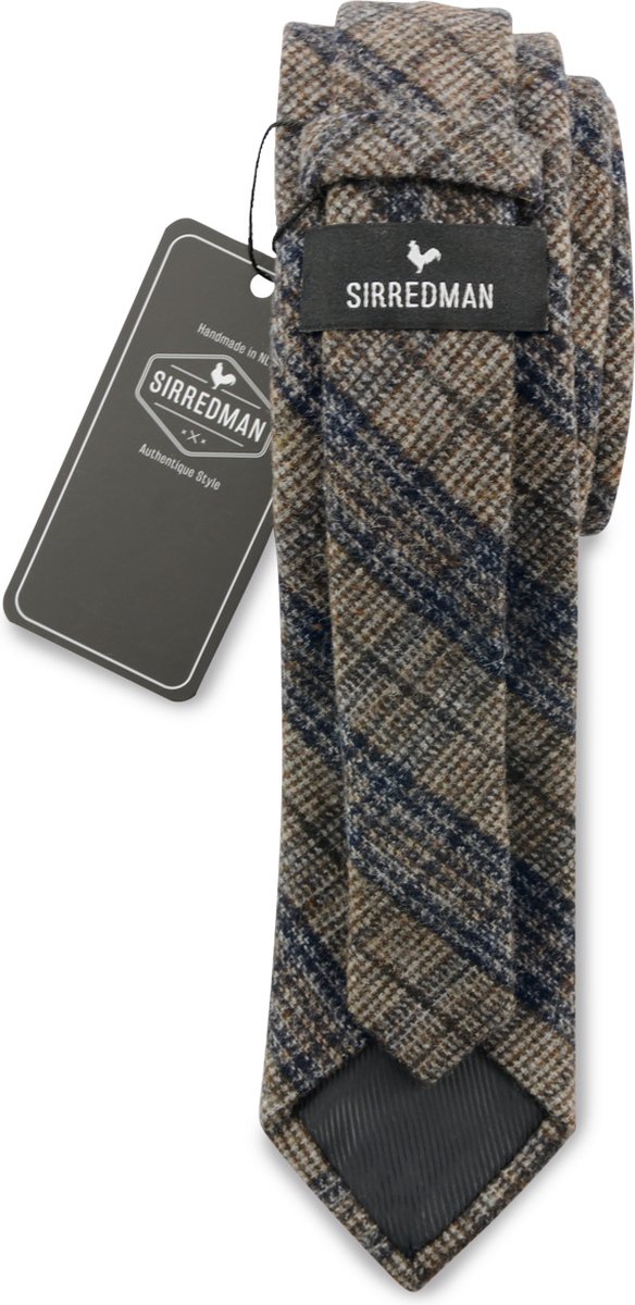Sir Redman - stropdas - Daniel Tweed - wol mix - bruin / blauw / wit ...