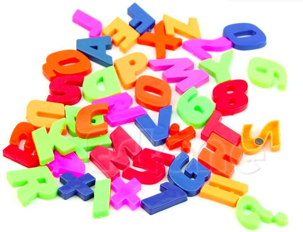 ProductGoods - 42x Letter en cijfer magneten multicolour | bol.com