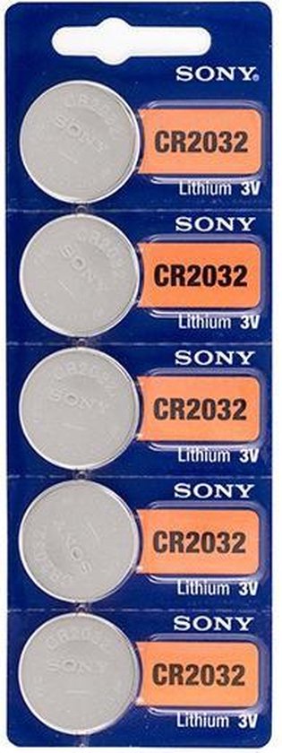 5 Stuks - Sony CR2032 3V lithium knoopcel batterij | bol.com