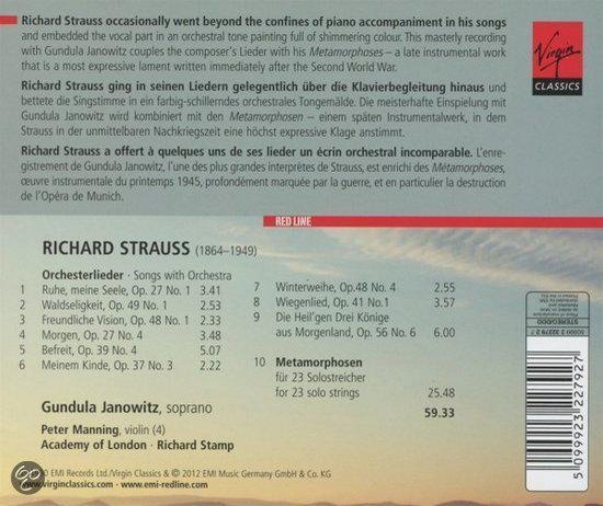 R Strauss - Songs With Orchestra, Academy Of Lo | Muziek | bol