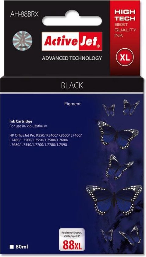 HP nr88 (C9396A) comp Zwart (80.00 pag/ml) | bol.com