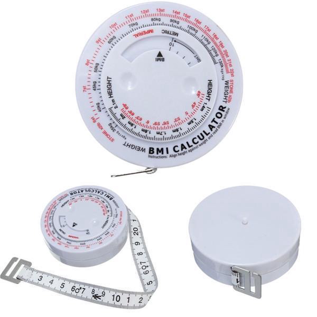 Omvangs Meetlint Met BMI Meter - Bereken Eenvoudig Uw Body Mass Index - Hulpmiddel Bij... | bol.com