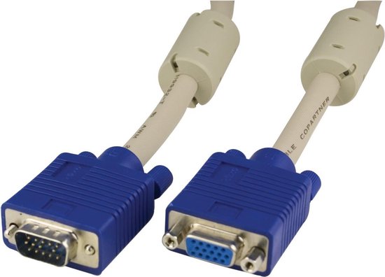 DELTACO RGB-6E, VGA (D-Sub) male naar VGA (D-Sub) female - 20m | bol