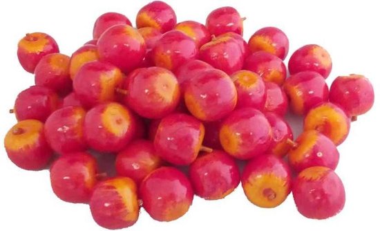 Namaak rode appeltjes - kunststof appel - decoratie mini appel - per 50 ...