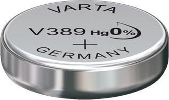 varta watch v389 silver 1.55v | bol