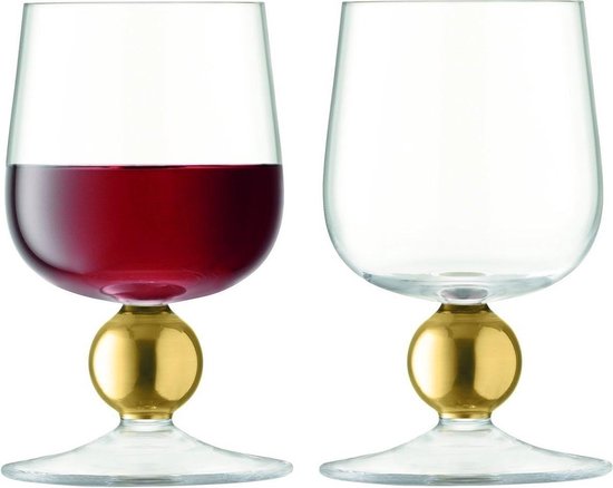 L.S.A. Oro Wijnglas Rode Wijn - 390 ml - Set van 2 Stuks - Goud | bol.com