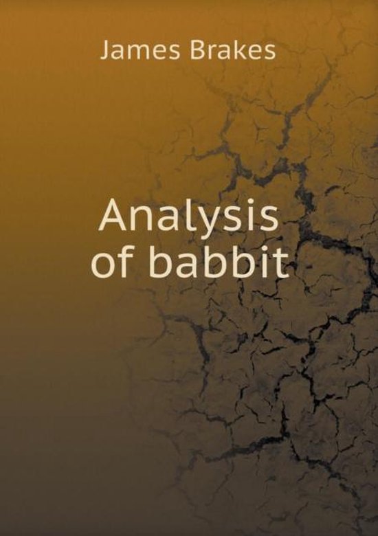 Analysis of babbit | 9785519461191 | James Brakes | Boeken | bol.com