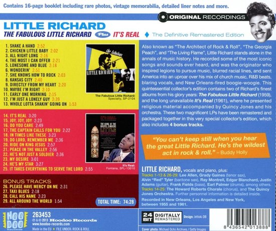 The Fabulous Little Richard / Its Real, Little Richard | CD (album ...