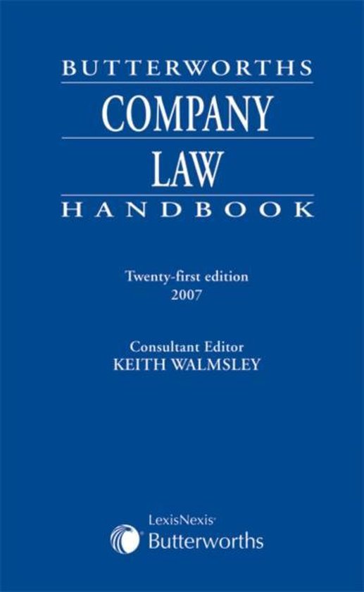 Butterworths Company Law Handbook | 9781405725385 | Keith Walmsley ...