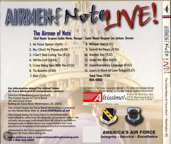 Airmen Of Note Live!, United States Air Force Airmen of Note | CD ...