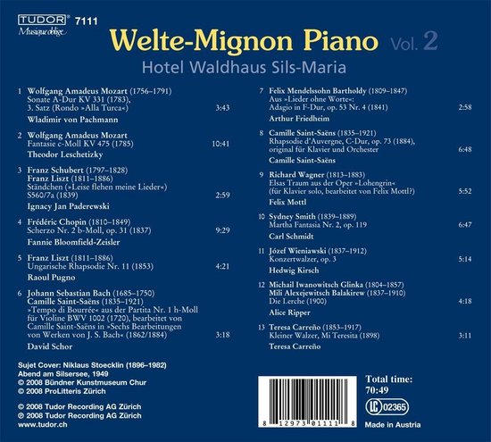 Welte Mignon Piano Vol. 2, various artists | CD (album) | Muziek | bol