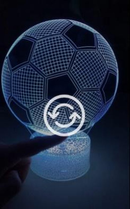 BLYEWALL 3D Led Lamp Voetbal Soccer Fifa Bal Color Change Nachtlamp Met ...