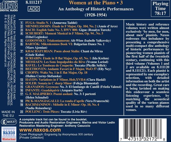 Various Artists - Women At The Piano Volume 3 (CD), various artists ...