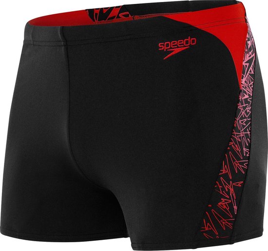 Speedo E10 Boom Splice Aquashorts Zwembroek Kinderen - Zwart-Rood - 140 ...