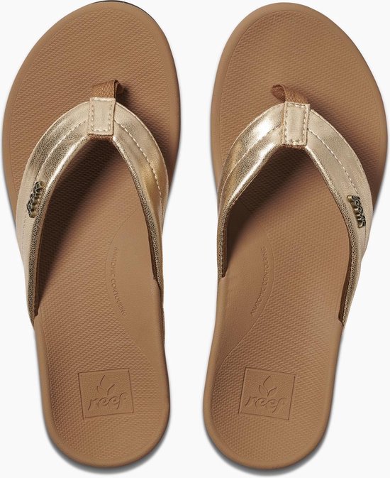 Reef Ortho-Spring Dames Slippers - Gold - Maat 40 | bol