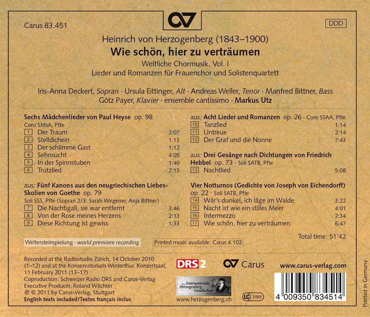 Iris-Anna Deckert, Ursula Eittinger, Andreas Weller, Ensemble ...