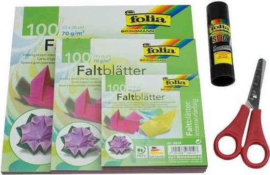 Folia Vouwblaadjes Basis Knutsel Papierpakket A040028 - 300 blaadjes | bol