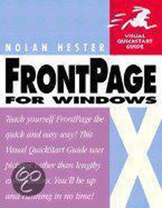 Frontpage Cs For Windows, Nolan Hester | 9780321194497 | Boeken | bol.com