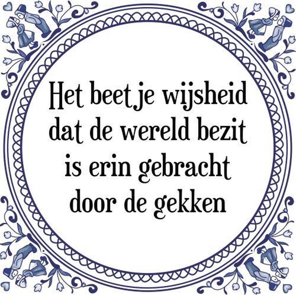 Tegeltje met Spreuk (Tegeltjeswijsheid): Het beetje wijsheid dat de ...