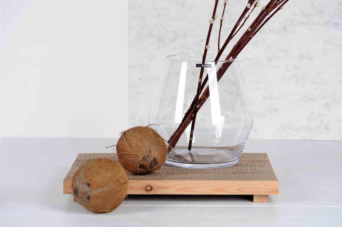 Rasteli Vase-Flower vase Accent bombé Verre D 25 cm H 25 cm | bol.com