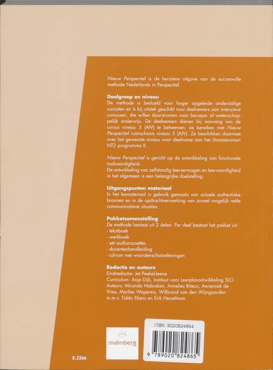 Nieuw perspectief 1 werkboek | 9789020824865 | M. Habraken | Boeken | bol