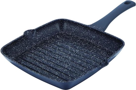 Quadra Herenthal Marmer Coating Grill­pan 28 x 28 cm Grijs | bol.com